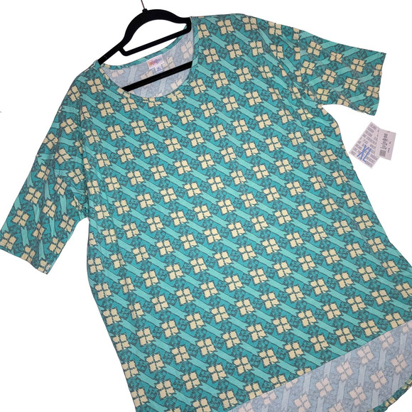LuLaRoe | Tops | Lularoe Geometric Diamond Irma Tunic Xl New Mint Blue ...